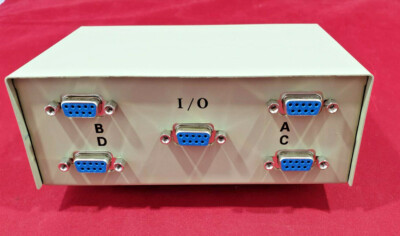 4 Way Manual Serial DB9 Switch Box for Serial Peripheral Sharing 9 way ...