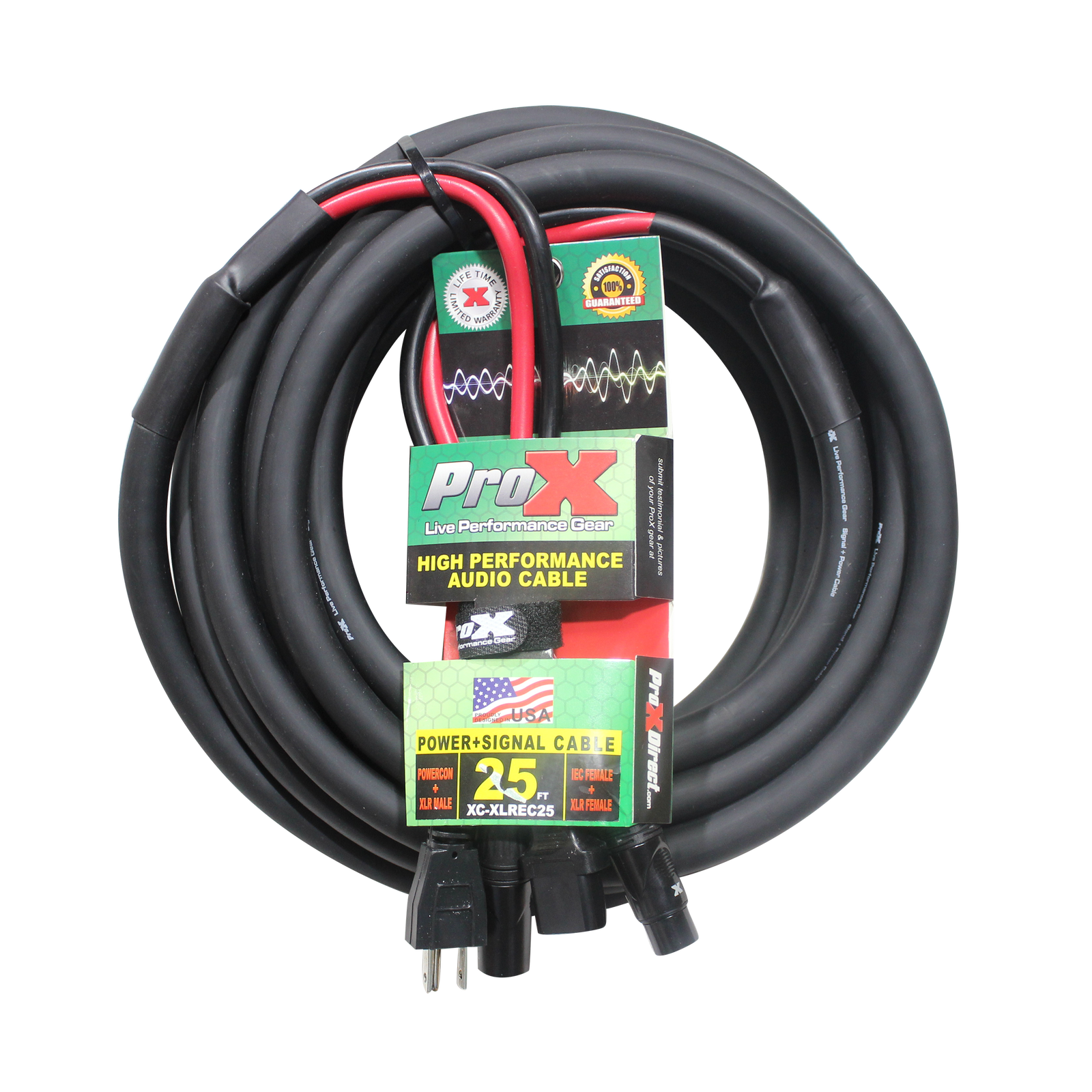 Bundle of 2x Pro X 25' XLR Audio + Edison to IEC Power Cables | eBay