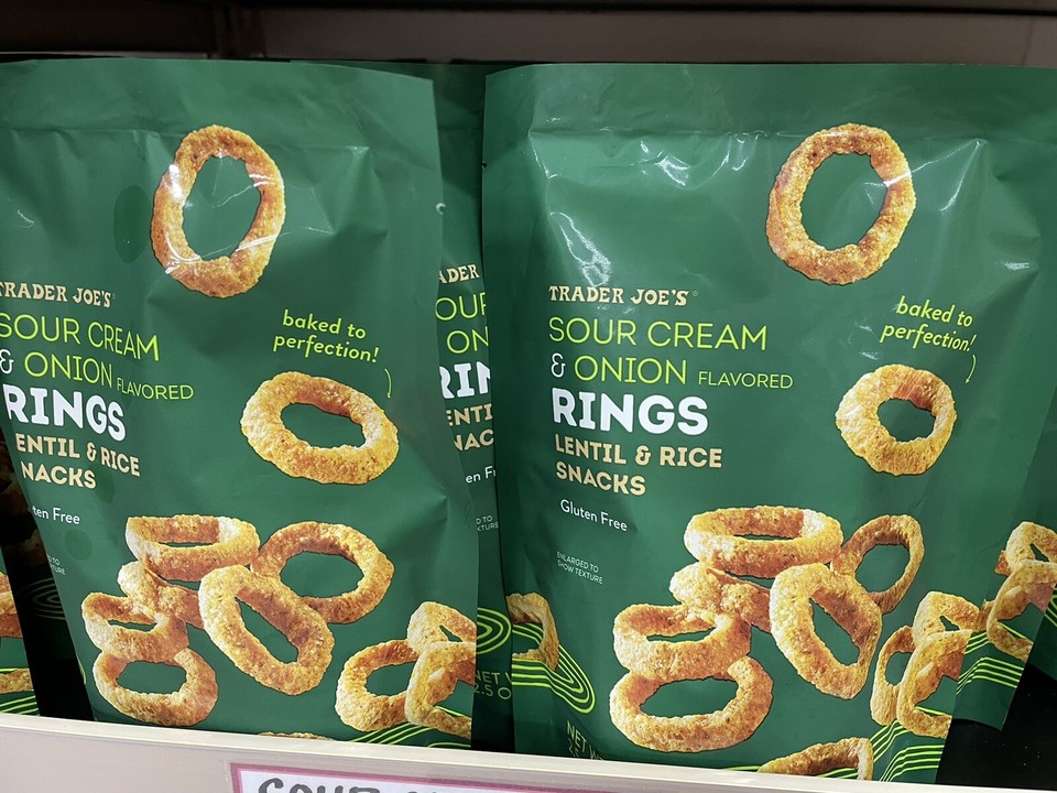 2 Pack Trader Joe's SourCream & Onion Flavored Rings Lentil & RICE ...