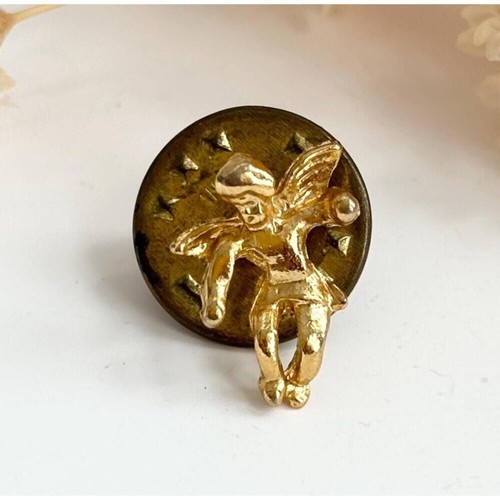 Teeny Tiny Cherub Gold T Angel Figural Vintage Religious | Catholic ...