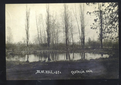 REAL PHOTO CASTALIA OHIO BLUE HOLE POSTCARD COPY | eBay