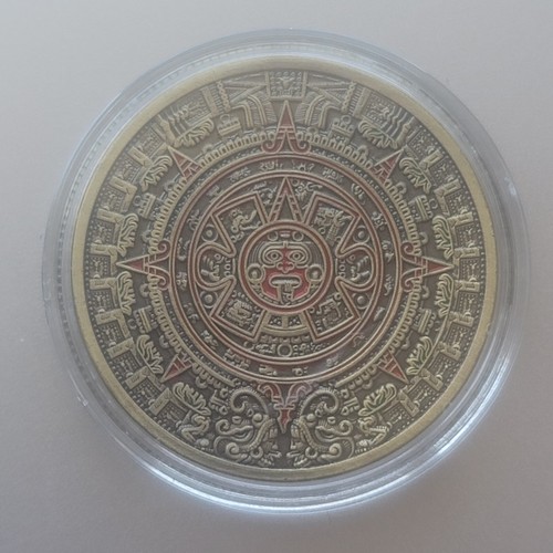Mexico Mayan Aztec Calendar Coin Prophecy Culture Souvenir Collections ...