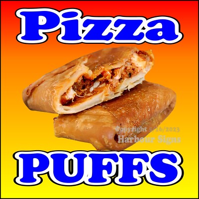 Pizza Puffs DECAL (Choose Your Size) Concession Food Truck Vinyl Sign ...