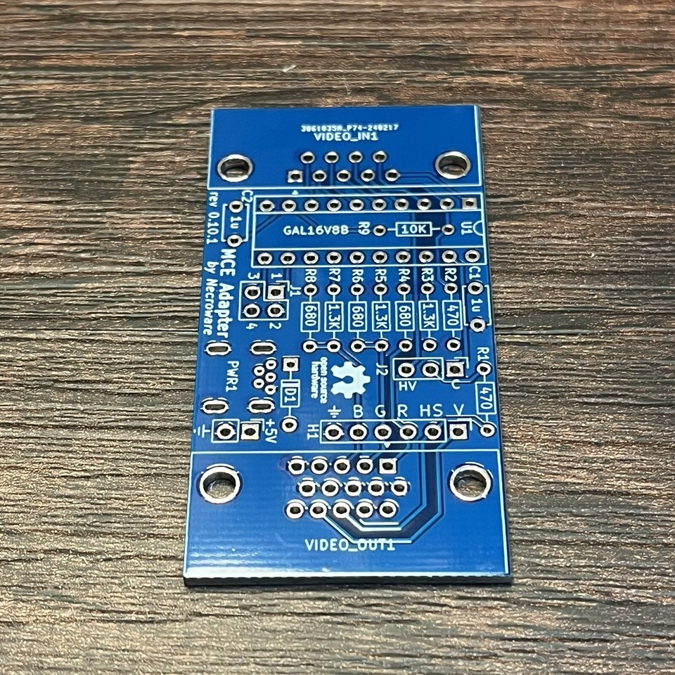 MCE MDA/CGA/EGA To VGA Adapter Designed By Necroware DIY Kit Requires ...