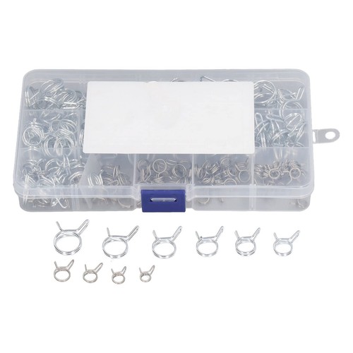 150 Pcs Spring Hose Clamps, 5-14mm Stainless Steel Double Wire Spring ...