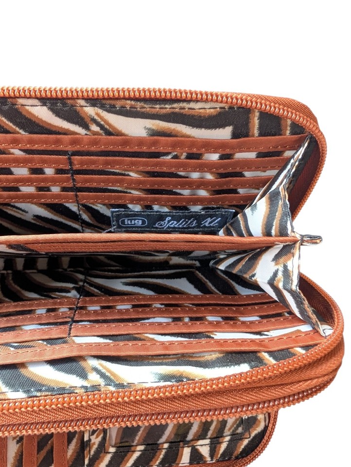 Lug Splits XL Wallet RFID Wallet Copper Brown Quilted Accordian Secure ...