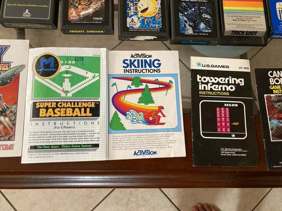 Lot of 28 Old School Atari 2600 Games w/ Manuals | eBay