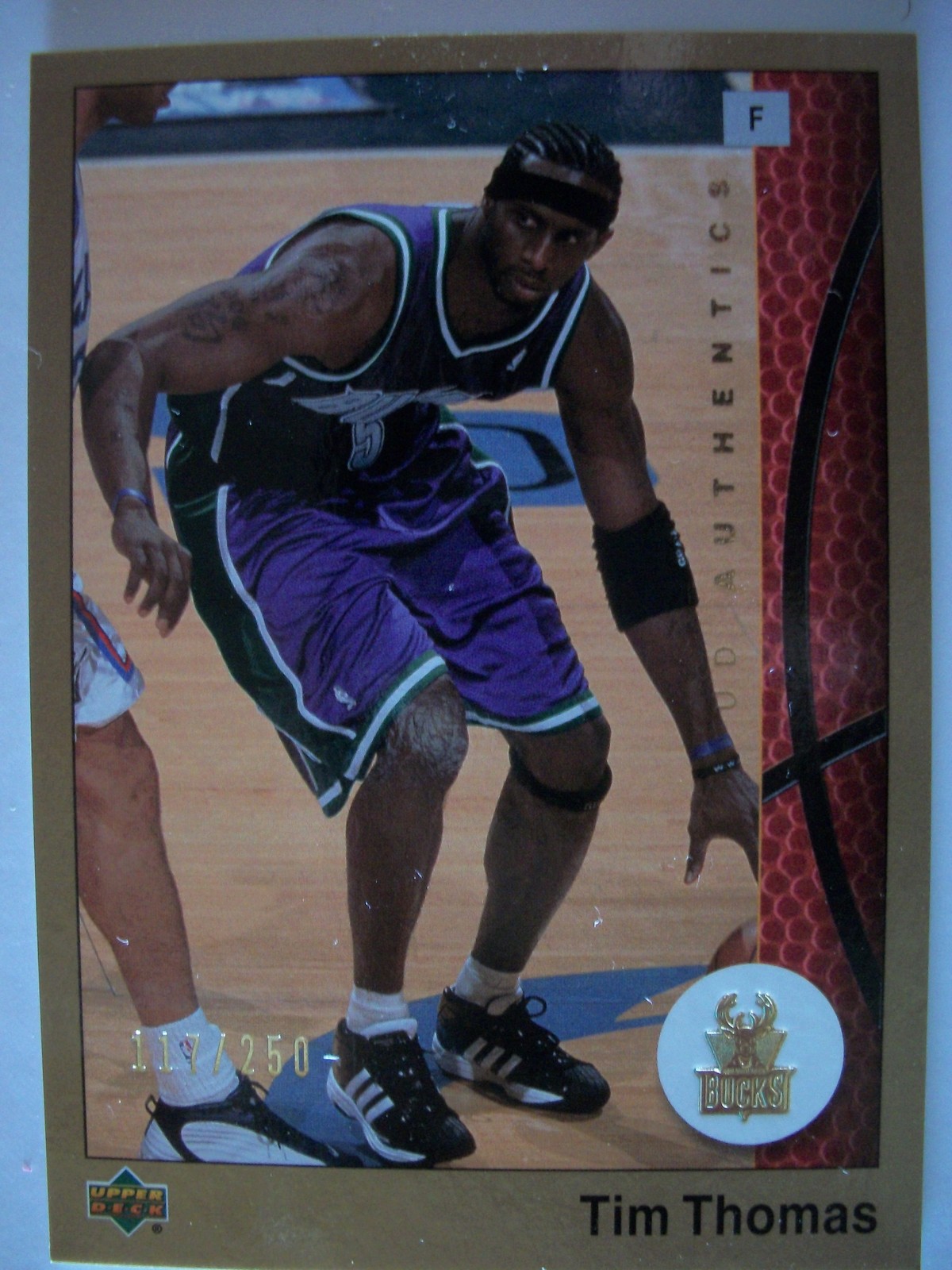 2002-03 UPPER DECK AUTHENTICS TIM THOMAS , BUCKS!! BOX 46 | eBay