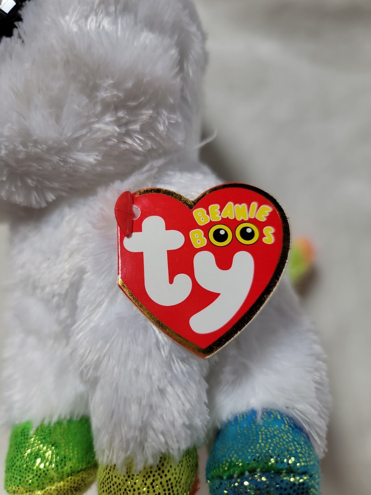 TY Beanie Boos 6" PIXY the Unicorn Plush Stuffed Animal Toy Ty Heart ...