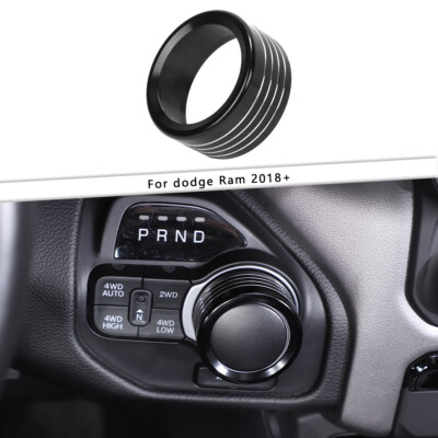 Black Gear Shift Switch Button Knob Cover Trim Ring For 2018-2020 Dodge ...