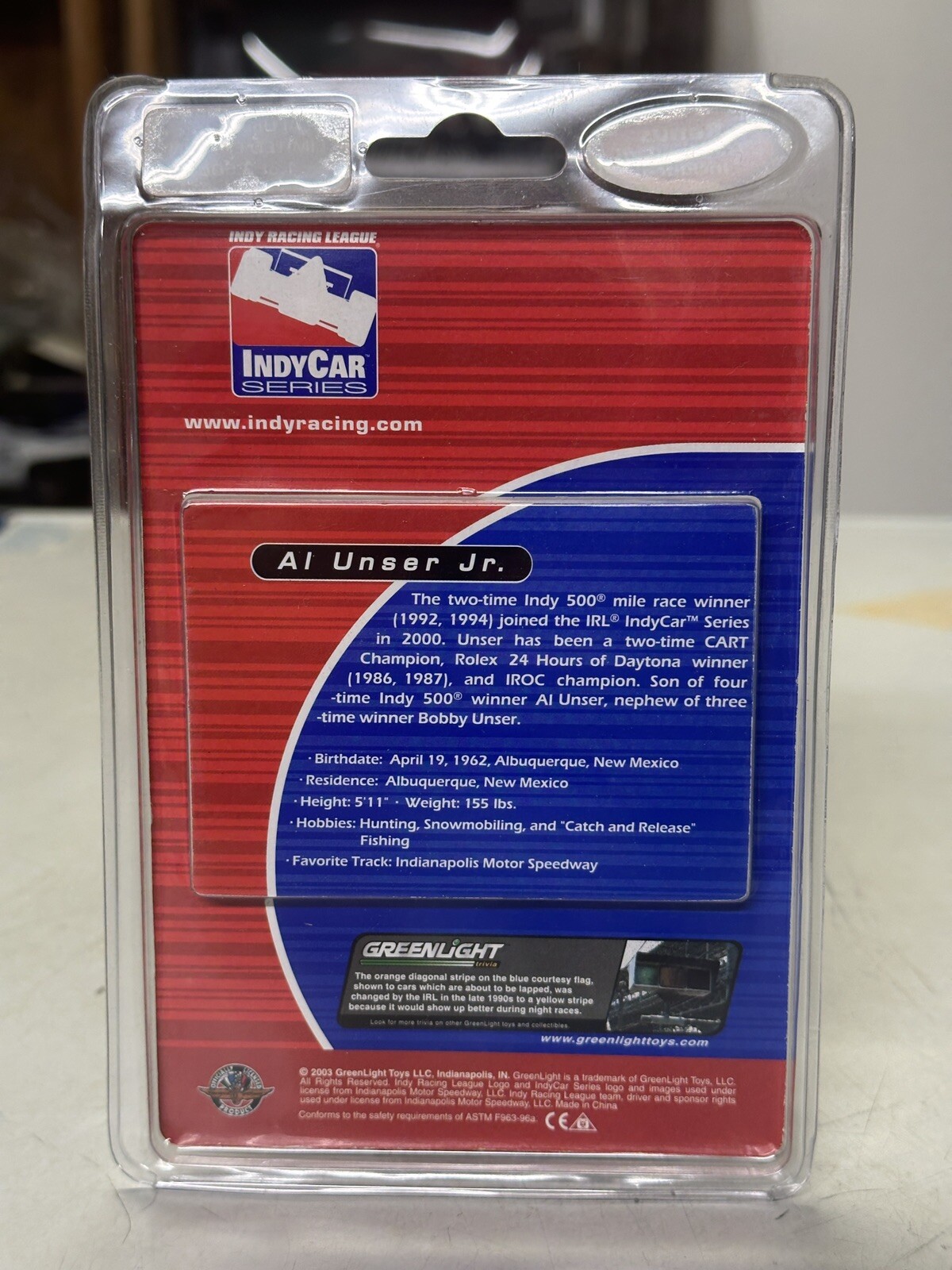 1:64 Greenlight #31 AL UNSER JR 2003 Indy 500 race car 1 of 3,500 ...