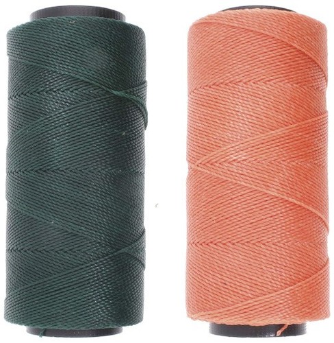 2 Knot It Waxed Polyester Cord 1mm Diameter 144M Spools (Dark Green ...