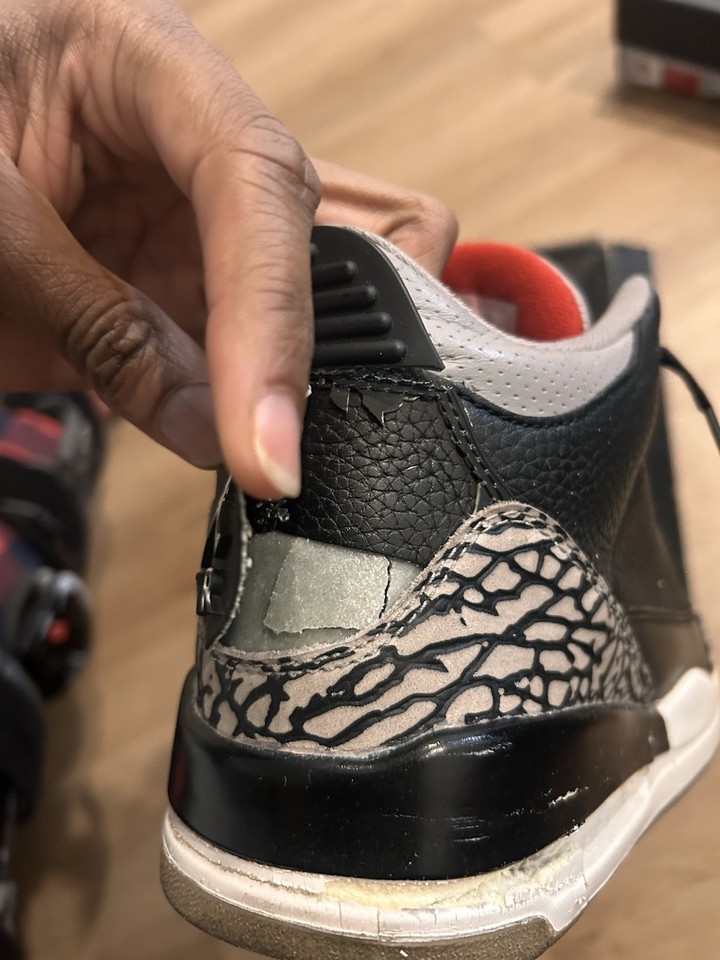 Nike Air Jordan Retro 3 III Black Cement restoration | eBay