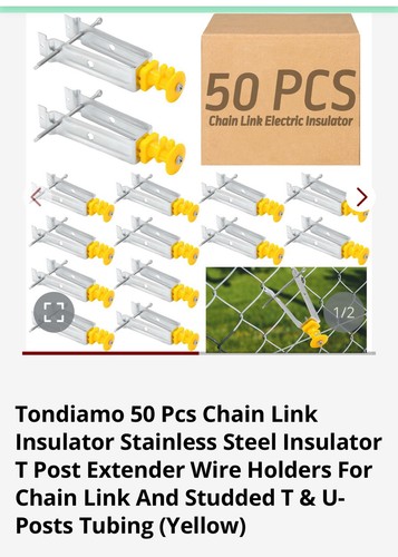 Tondiamo 50 Pcs Chain Link Insulator Stainless Steel Fence T Post ...