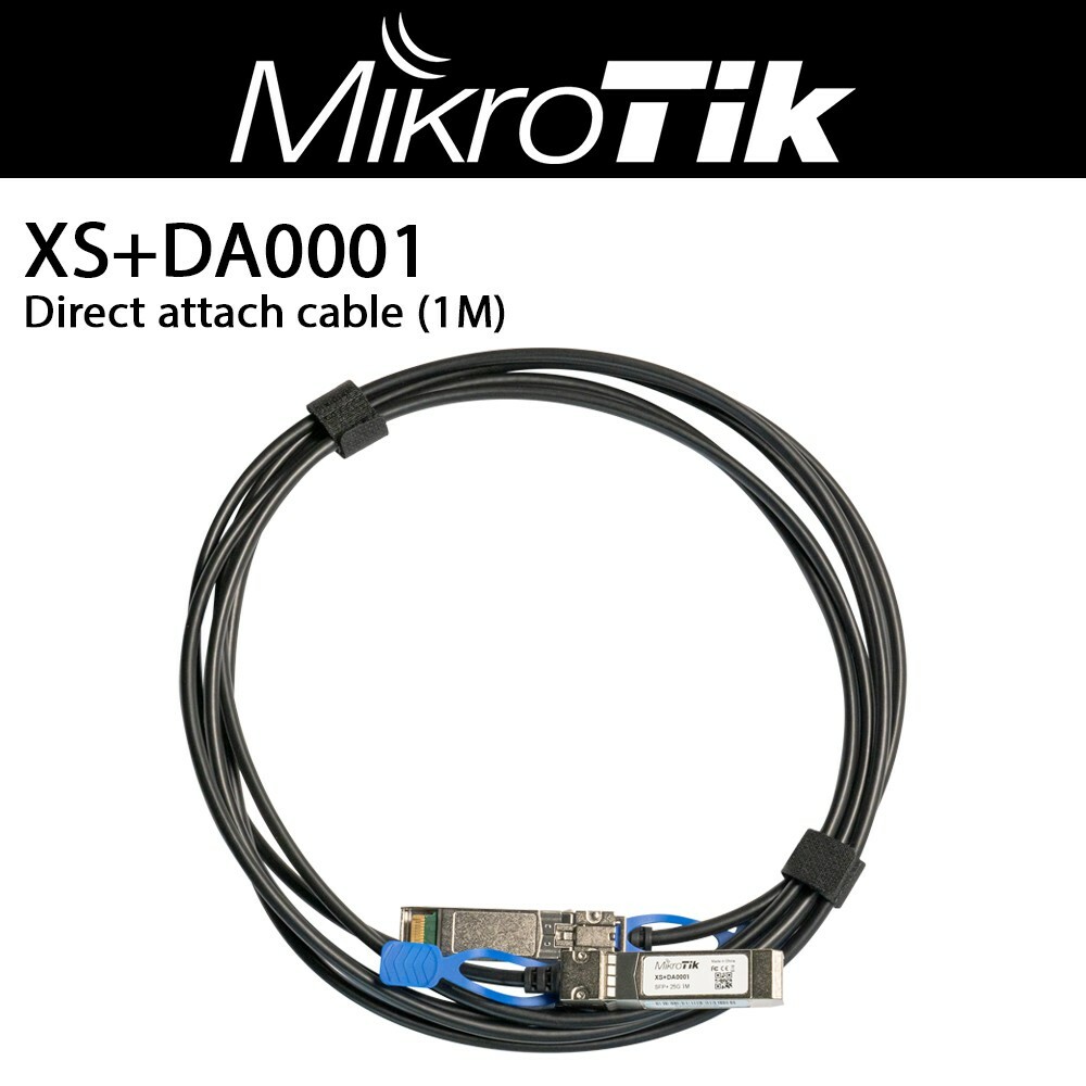 MikroTik XS+DA0001 1/10/25G Direct Attach Cable, 1m SFP SFP+ SFP28 | eBay