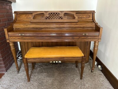 Kimball Console Upright Piano and Bench | eBay