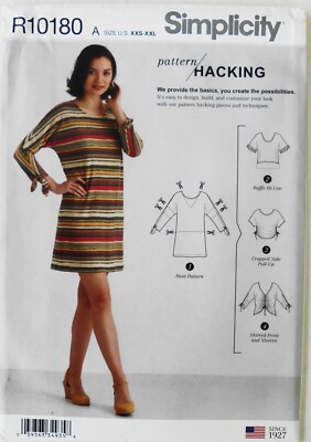 Simplicity 8930 Misses Pattern Hacking Dress Tops Sewing Pattern Sz XXS ...