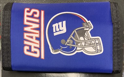 NEW YORK GIANTS OFFICIAL TEAM LOGO NYLON TRIFOLD WALLET NEW RICO ...
