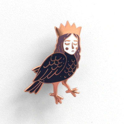 Russian Folklore Sirin Harpy Crown Beast and Tales 1.25" Lapel Enamel ...