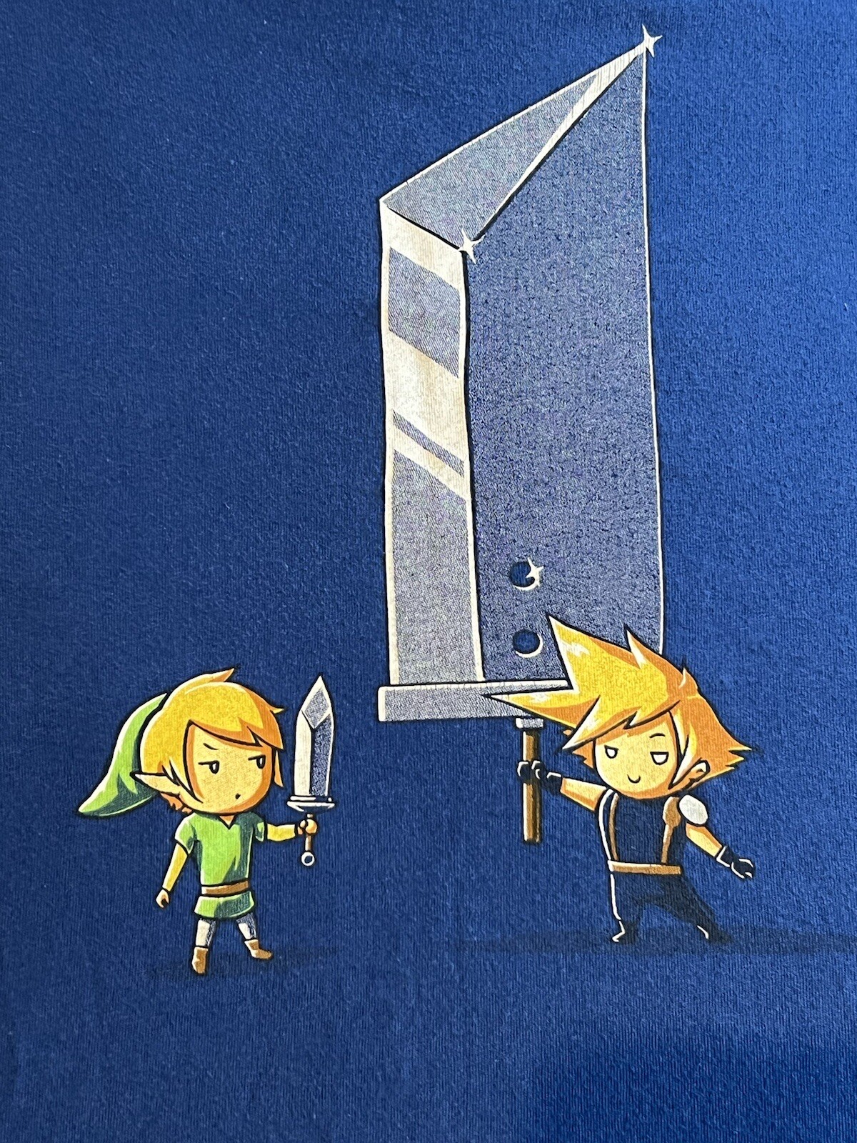 link X cloud strife TeeTurtle shirt size M legend of zelda final ...