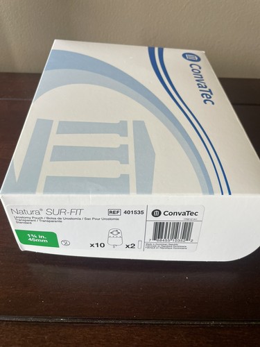 ConvaTec 401535 Sur-fit Natura Urostomy Pouches Open box 6 bags exp ...