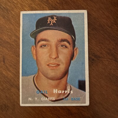 1957 Topps Baseball Gail Harris New York Giants Card #281 | eBay