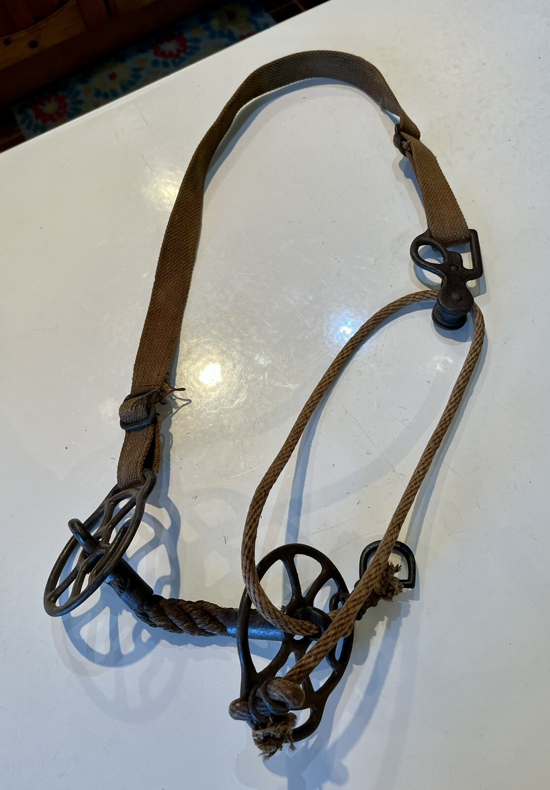 Antique Rope Bit Bridle Harness Halter Beery Design Pulley Horse ...