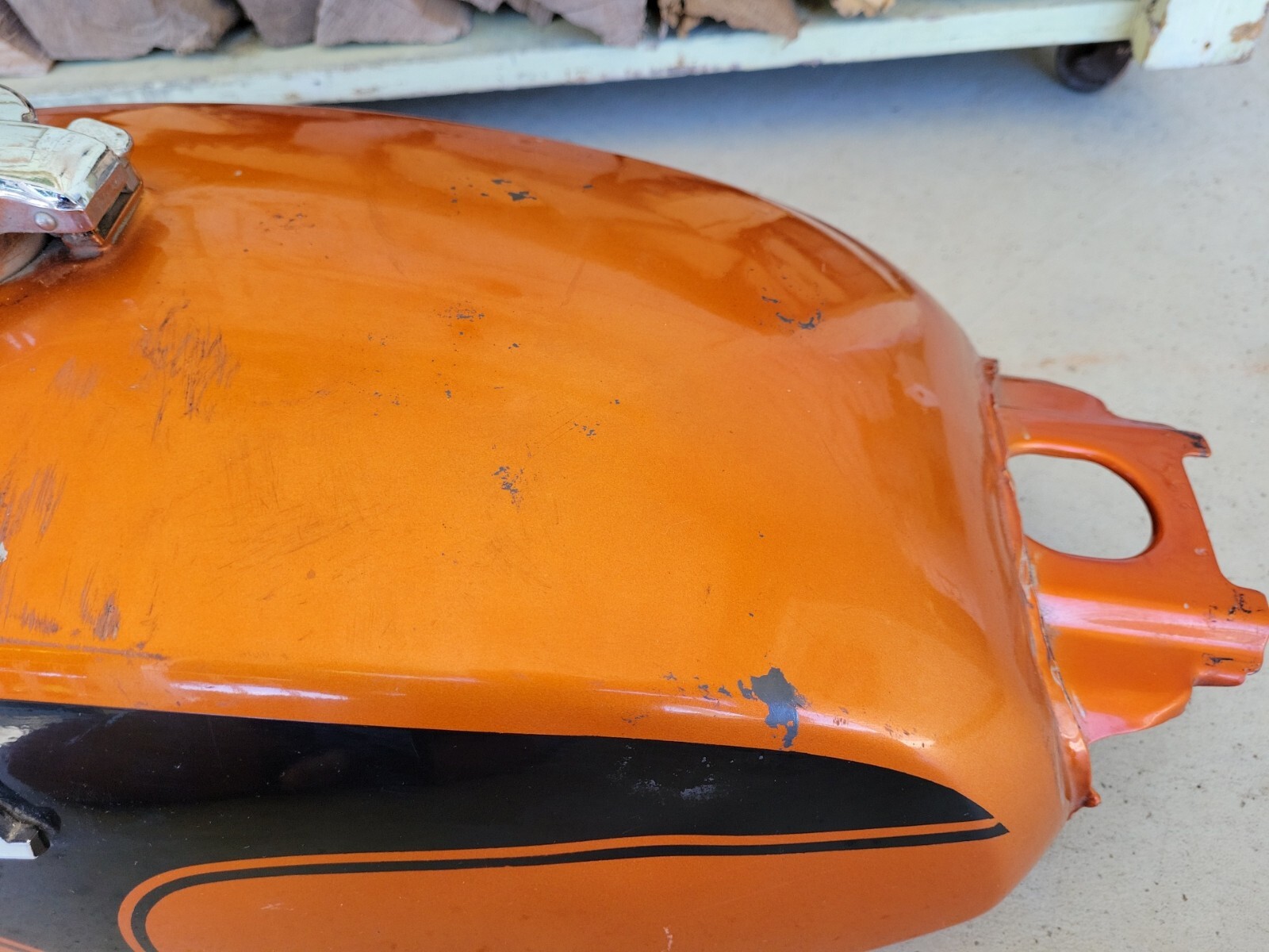 Vintage 1971 Honda CL450 K4 Scrambler Motorcycle Gas Tank Candy Topaz ...