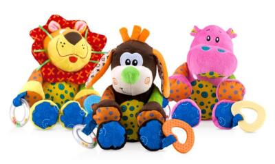 Nuby Fun Time Pal with Rattle - Interactive - Textured & Soft Plush ...