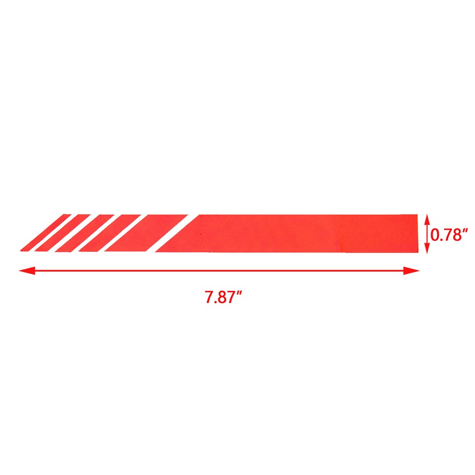 Red Racing Stripe Reflective Rearview Mirror Decor Sticker for Mercedes ...