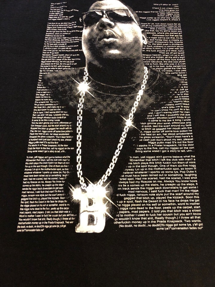 Notorious BIG Lyrics Graphic Shirt Sz 4XL Tall T-Shirt | eBay