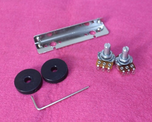 Rhythm Roller Knobs Solid Shaft Mini Pots Kit w/ Bracket For Fender ...