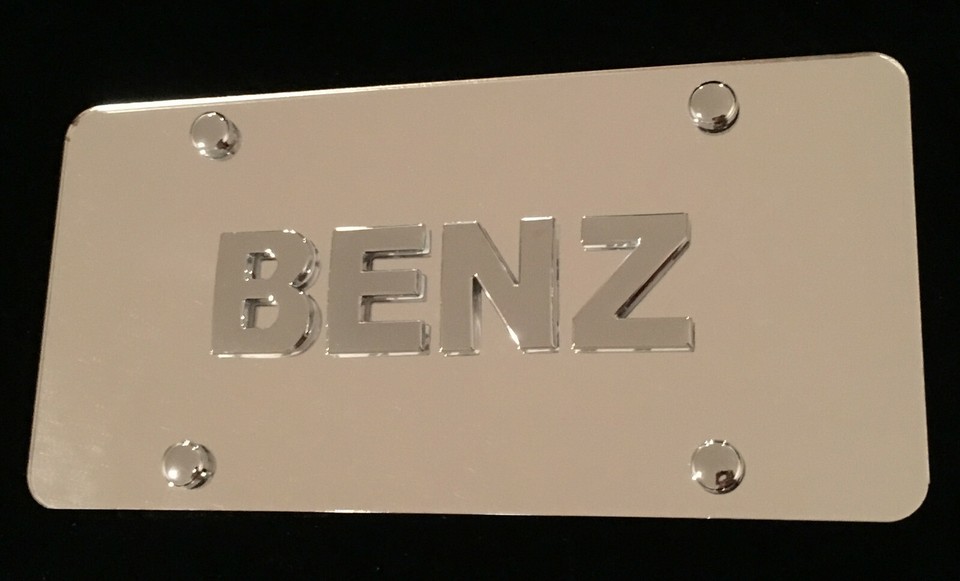 Mercedes Benz Chrome Emblem Badge Mirror License Plate Tag | King ...