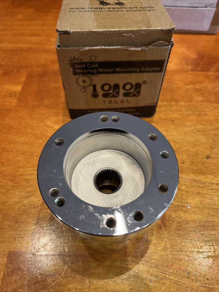 10LOL Golf Cart Steering Wheel Mounting Adapter. Chrome. New, Open Box ...