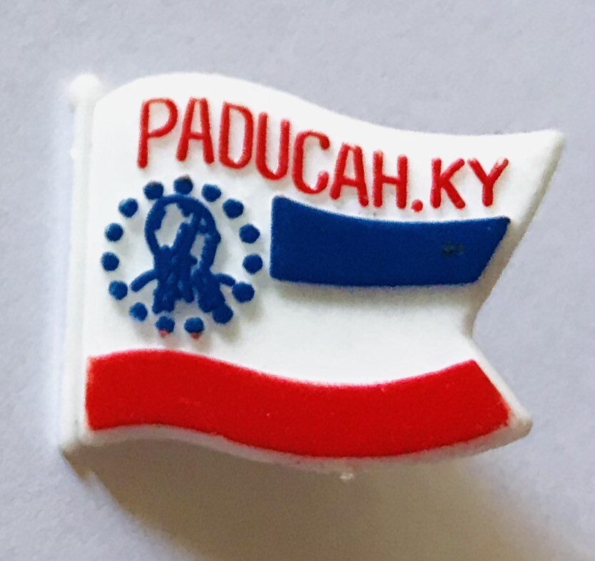 Paducah KY Kentucky Indian Design Flag Pin Badge Rare Vintage (H7) | eBay