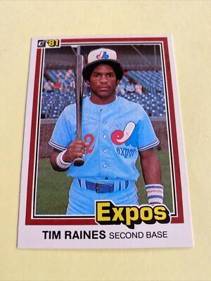 1981 Donruss Tim Raines #538 Great Shape Rookie Baseball Card | eBay