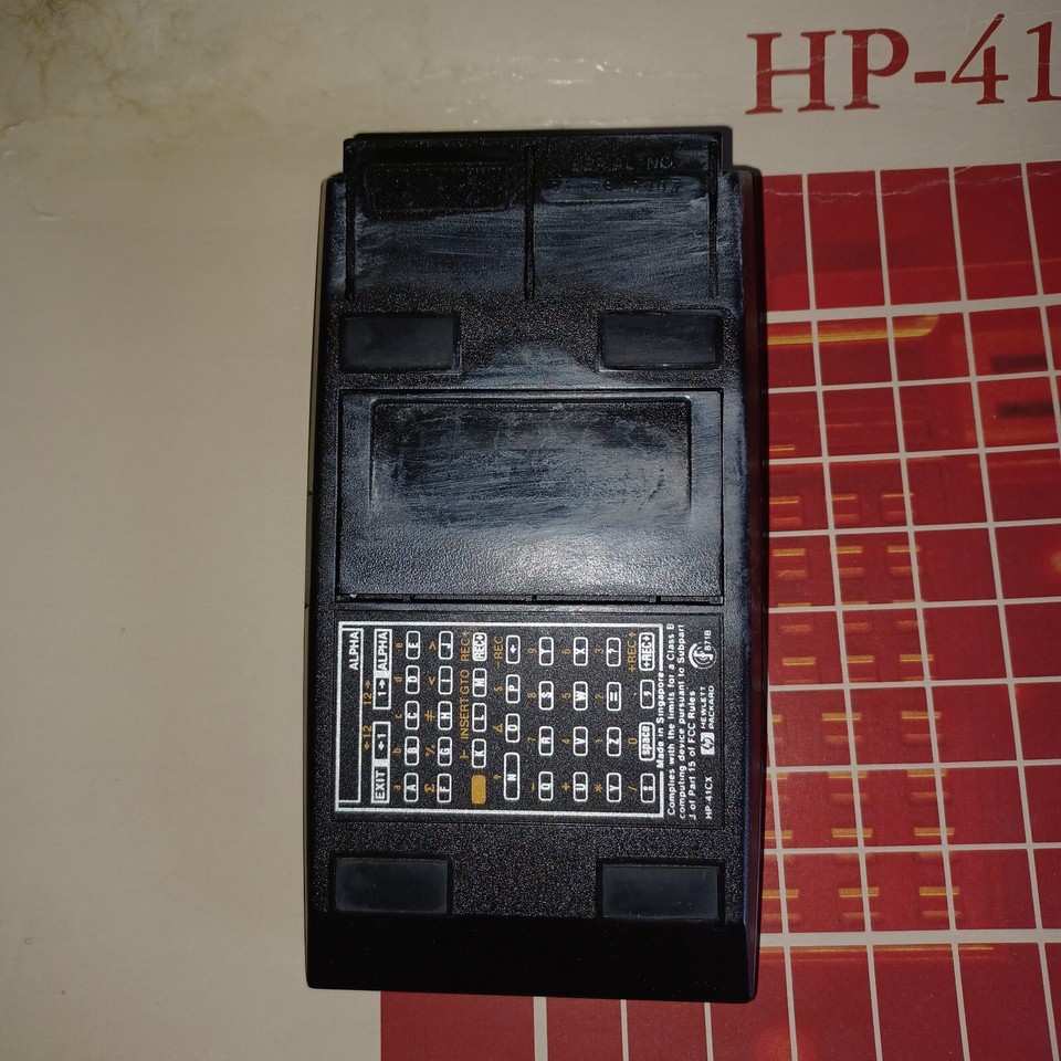 Vintage HP-41CX Scientific Calculator + Math/Stat Pac WORKING TESTED ...