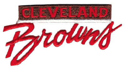CLEVELAND BROWNS NFL FOOTBALL VINTAGE 4.25" STYLIZED SCRIPT TEXT TEAM ...