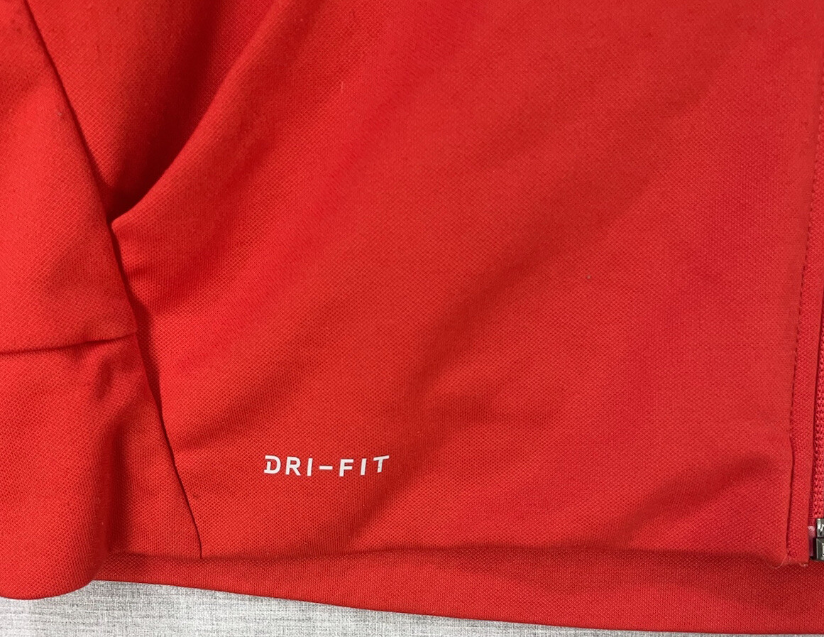 NIKE Red Hooded Full Zip Jacket Youth XL RN# 56323 CA# 05553 100% ...