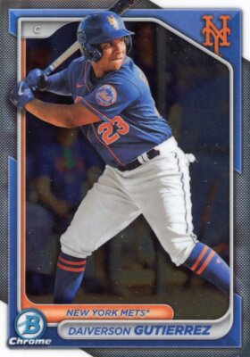 Diversion Gutierrez 2024 Bowman Chrome #BCP-59 New York Mets Baseball ...