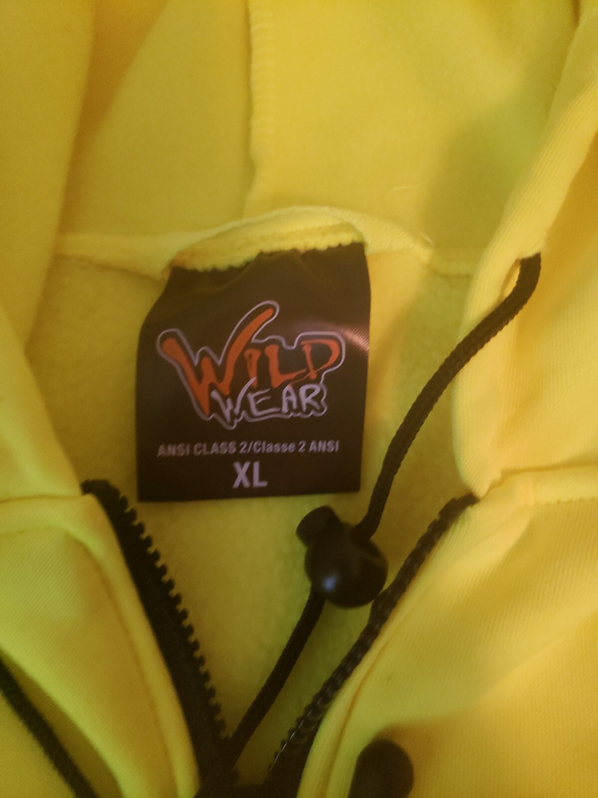 XL Hi Vis Hoodie Jacket Yellow Black ANSI 2 Class wild Wear | eBay