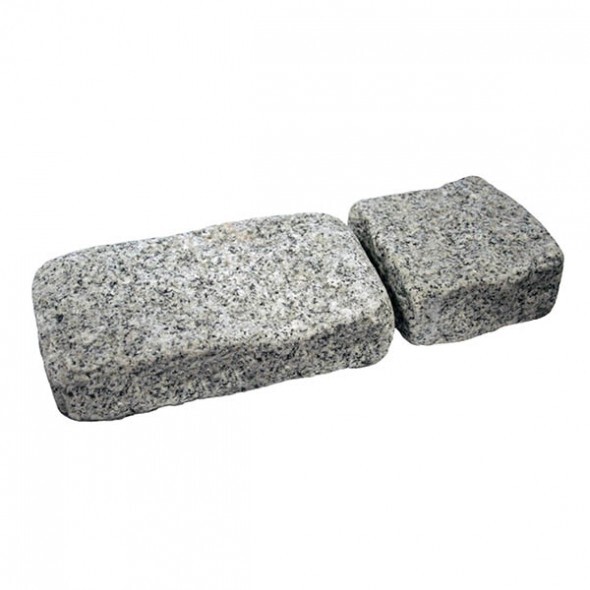 SILVER GRANITE CROPPED & TUMBLED 200X100 PAVERS SETTS | eBay UK