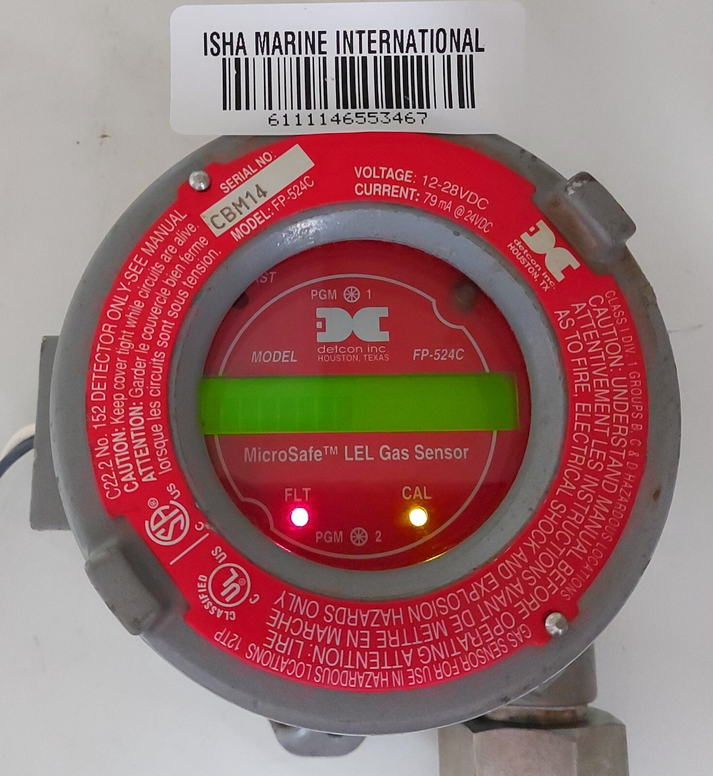 Detcon+Inc+FP-524C+Microsafe+Gas+Detector+SPM26129 for sale online | eBay