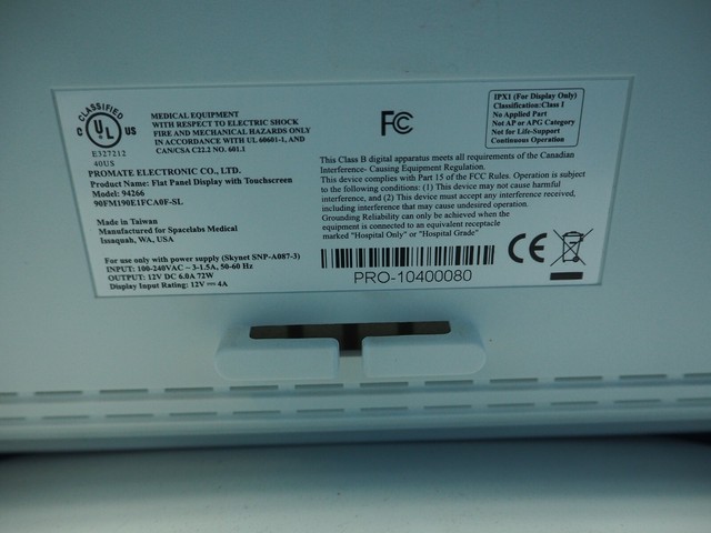 Spacelabs 94266 UltraView SL LCD Monitor Without Power Supply for sale ...