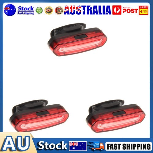 USB Rechargeable COB LED Bicycle Bike Cycling Front Rear Red/blue 6 ...