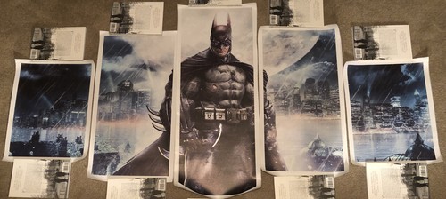 Batman Arkham Video Game Canvas Banner Display DC Comics Set Xbox ...