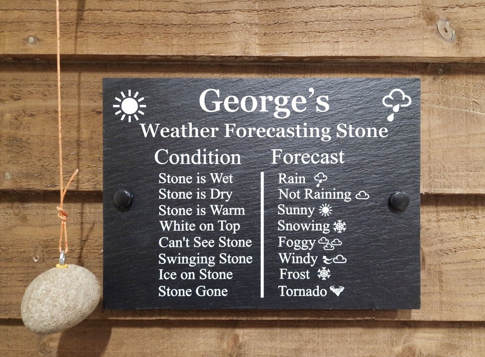 New Funny Weather Forecasting Stone Natural Slate Plaque Ideal Gift ...
