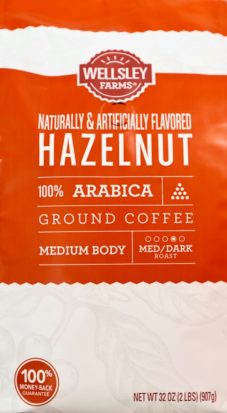 Wellsley Farms Hazelnut Ground Coffee Medium Dark Roast Arabica, 32 ...