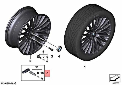 Genuine BMW Alpina M5 X3 M Wheel Electr. Module Rdci W/ Screw Valve ...