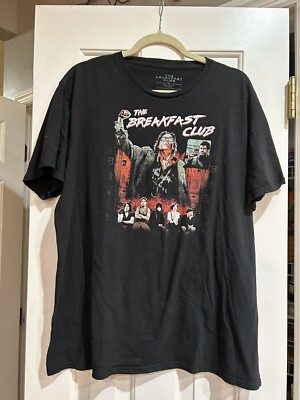The Breakfast Club T Shirt Mens XL Short Sleeve Graphic Crew Neck Black ...